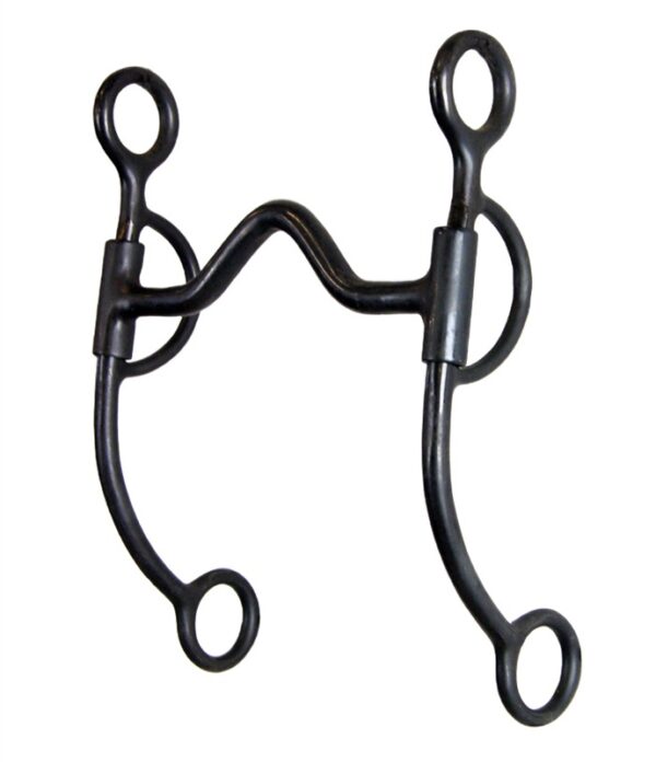 Black Steel Low Port Training Shank Bit | Pakenham Western