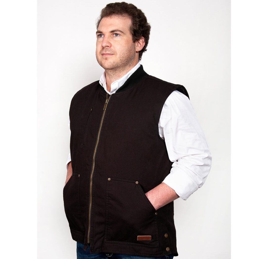 Just Country Men's Vest 'Diamantina' Khaki or Chocolate | Pakenham Western