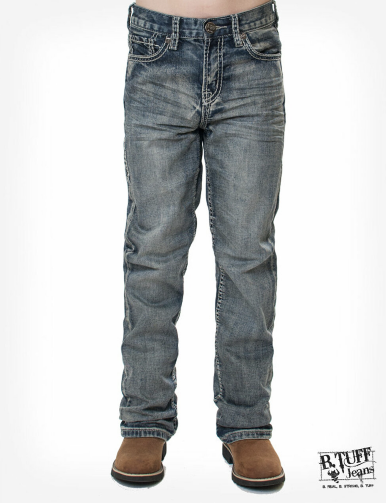 B Tuff Boy's Jeans 'Steel' Mid Rise Boot Cut | Pakenham Western