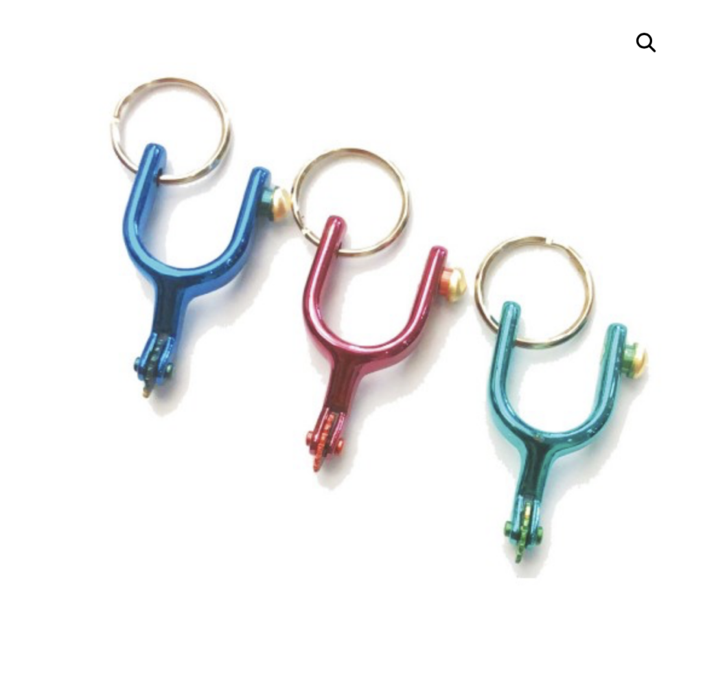 Spur Keychain Pink Blue Teal | Pakenham Western