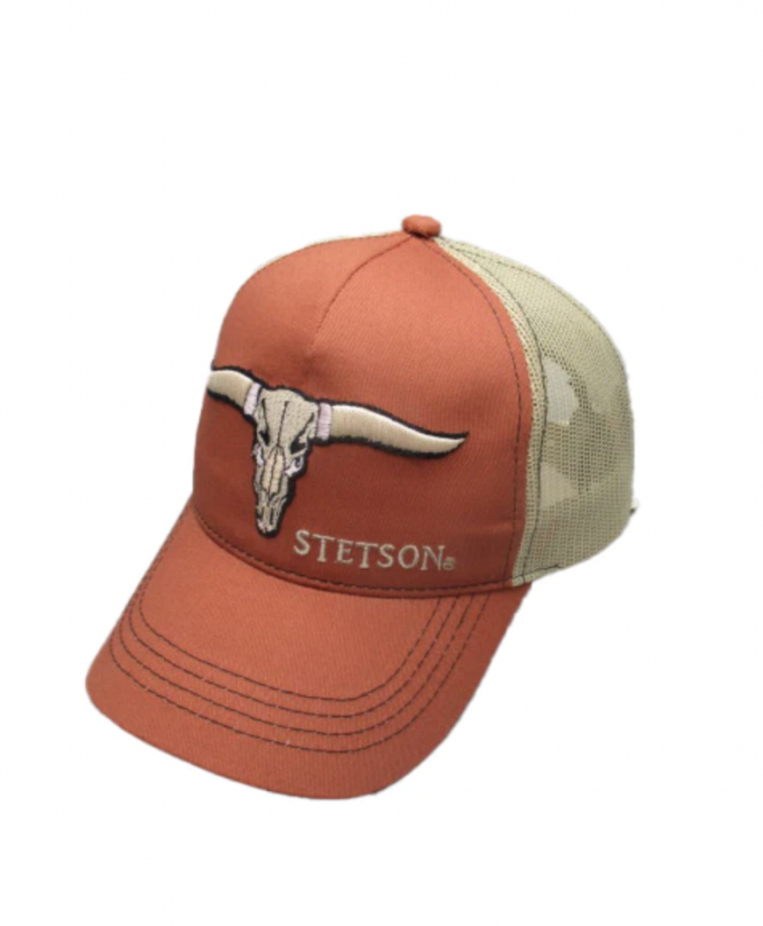 Stetson Trucker Cap Buffalo Horns Burnt Orange | Pakenham Western