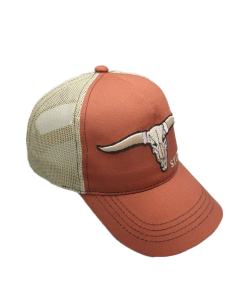 Stetson Trucker Cap Buffalo Horns Burnt Orange | Pakenham Western