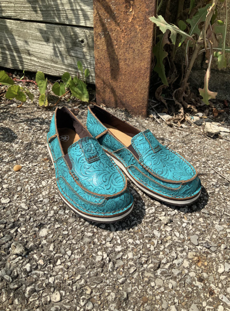 Ariat Women's Casual 'Cruiser' Brushed Turquoise/ Floral Embossed ...