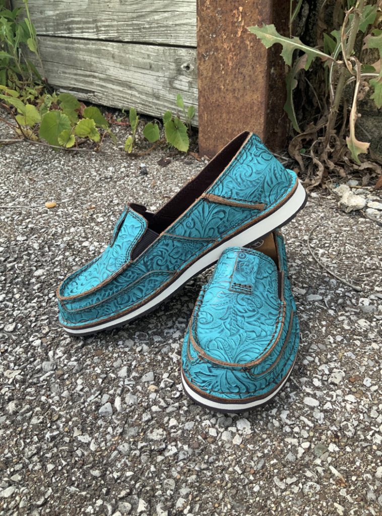 Ariat Women's Casual 'Cruiser' Brushed Turquoise/ Floral Embossed ...