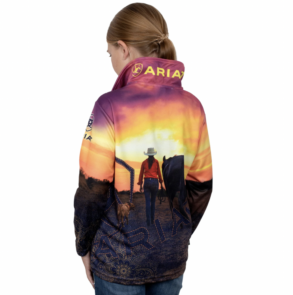 Ariat Girl's Fishing Shirt Western Sunset 3002CLSP | Pakenham Western
