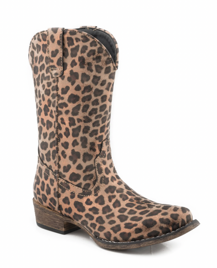 Roper Girl's Boots Riley Leopard Bronze Metallic Cheetah CLEARANCE ...