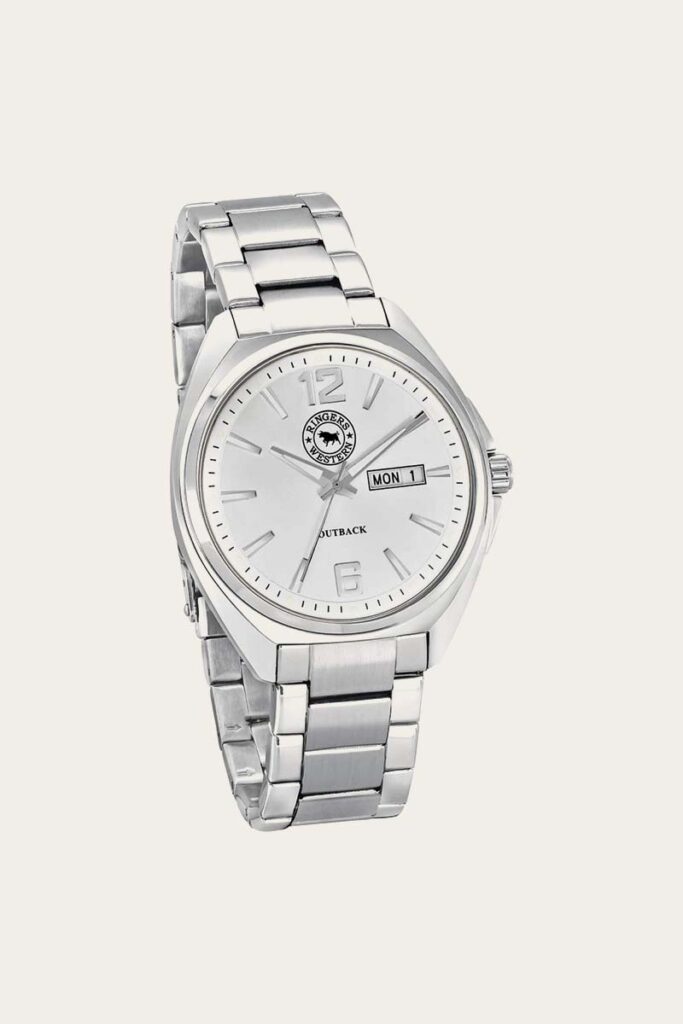 Ringers Western Watch 'Outback' Stainless Steel Band With Silver Dial ...