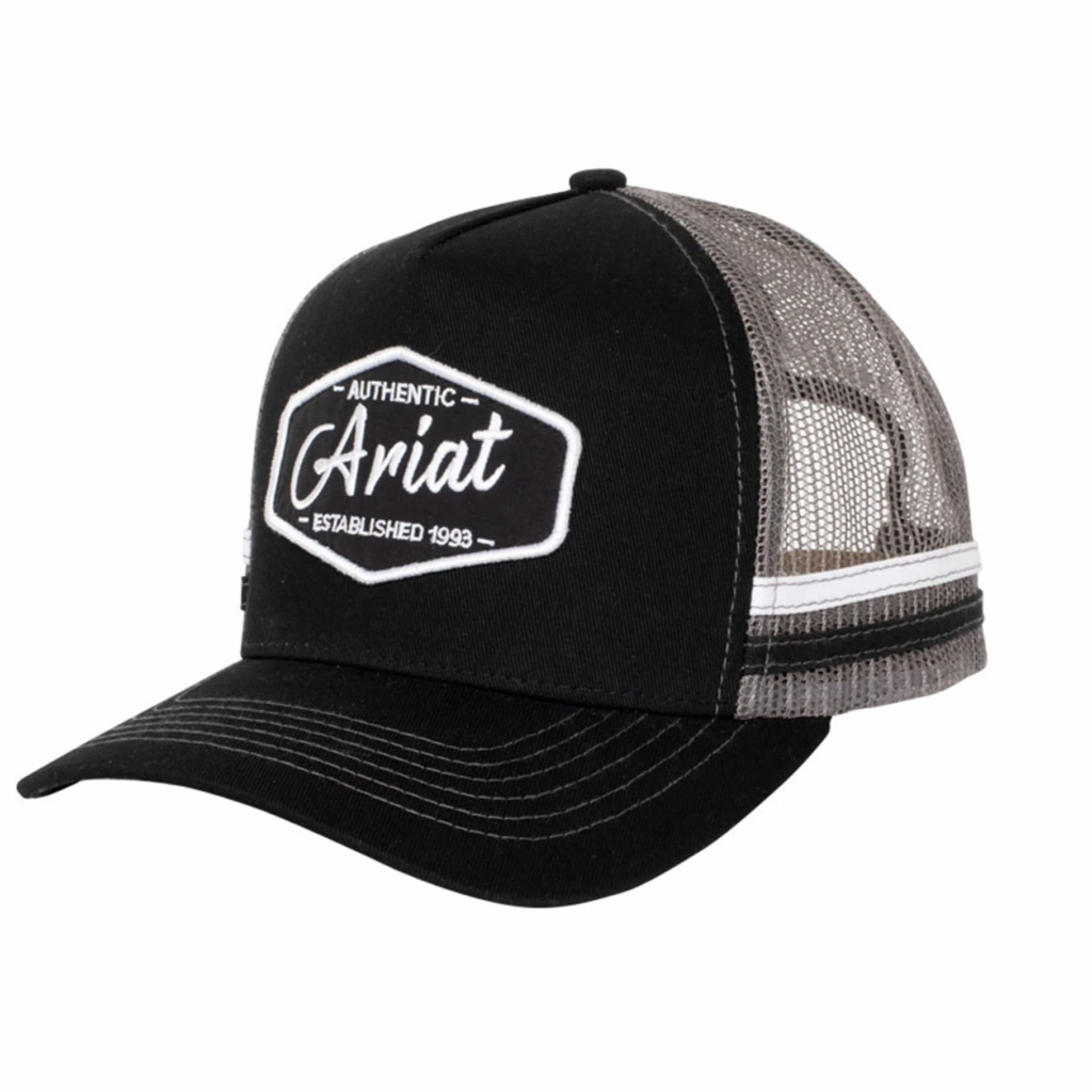 Ariat Cap 'Est Patch' Trucker Black/Grey AC2204 | Pakenham Western