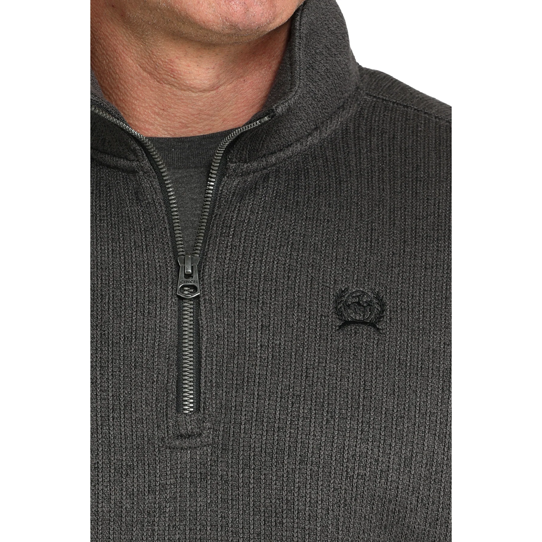 Cinch Men's Pullover 1/4 Zip Sweater Charcoal MWK1080020 CHR | Pakenham ...