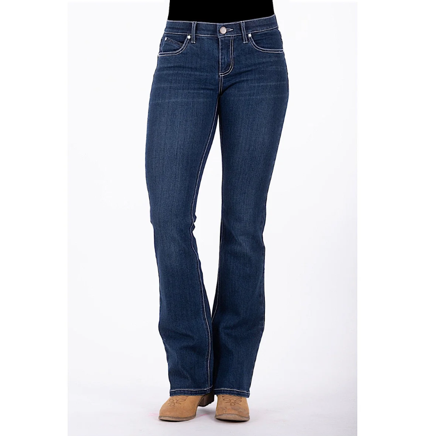 Wrangler Women's Jeans 'Amelia' Q Baby Booty Up Boot Cut Indigo ...