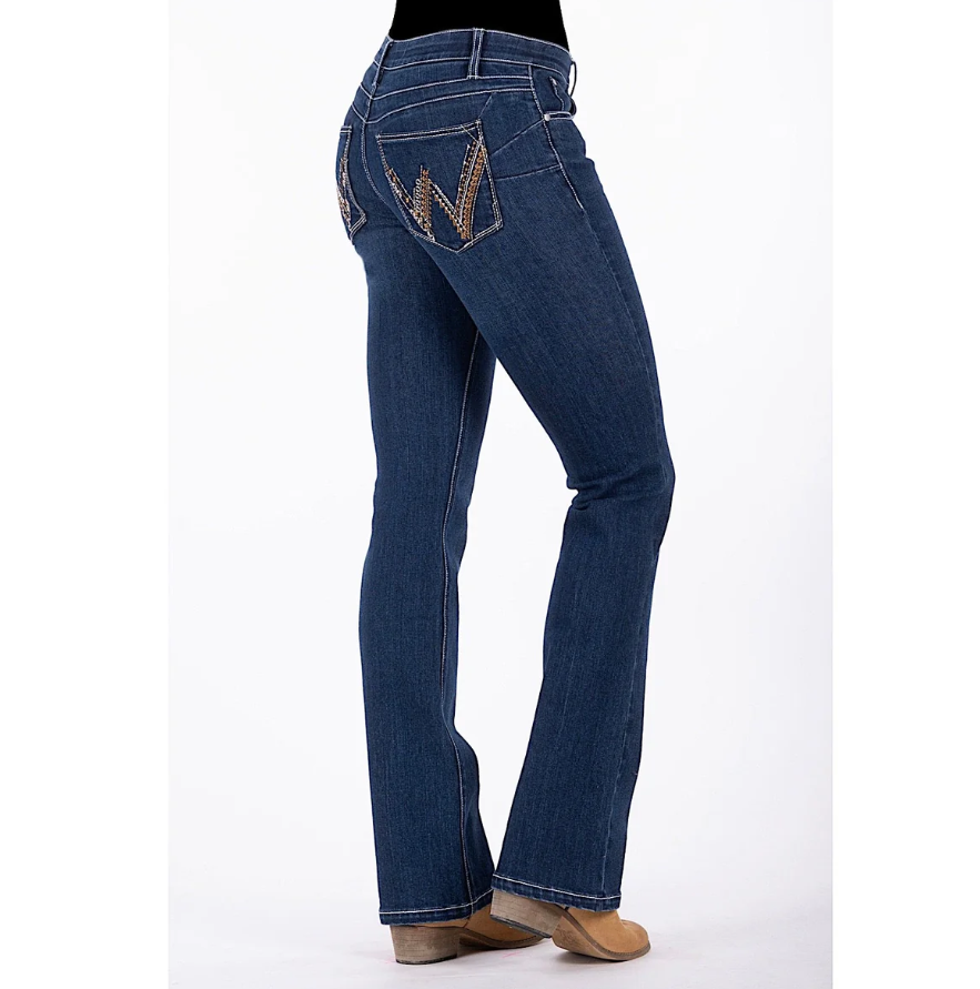 Wrangler Women's Jeans 'Amelia' Q Baby Booty Up Boot Cut Indigo ...