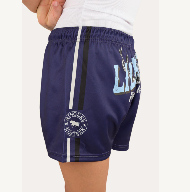 Ringers Western Kid's Footy Shorts 'Lil Buck' Navy 325019RW-NV ...