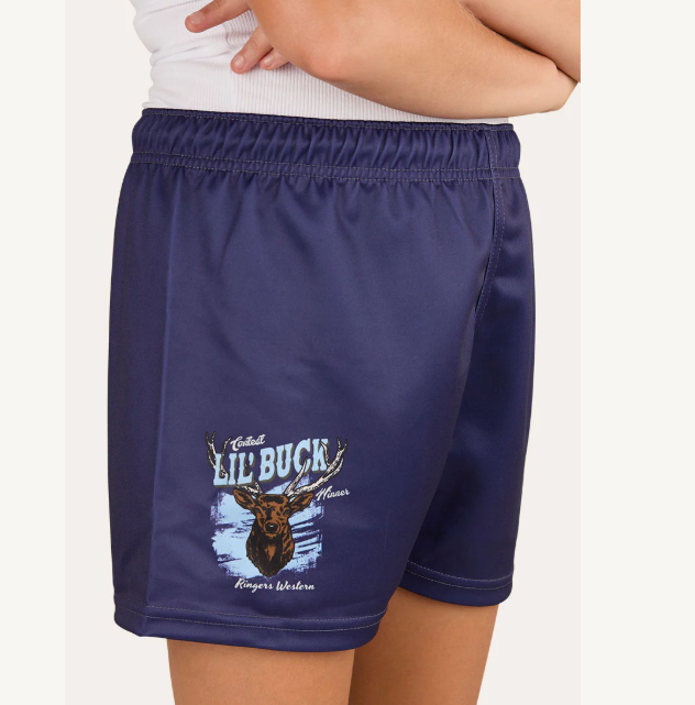 Ringers Western Kid's Footy Shorts 'Lil Buck' Navy 325019RW-NV ...